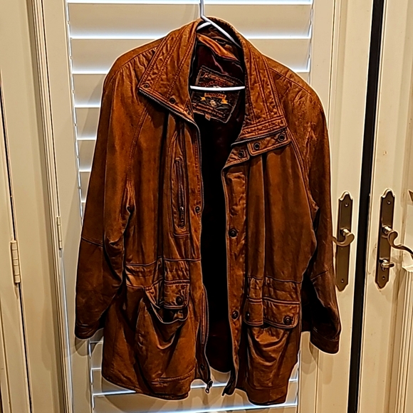 worldwide trading | Jackets & Coats | Men Leather Jacket Brown Large ...